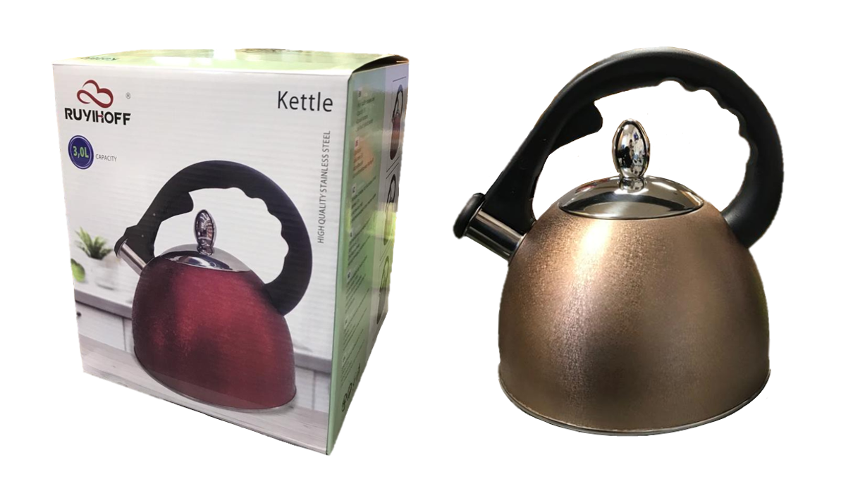 Whistling Kettle 3.0 Litre Assorted Colours 8569 Parcel Rate) – [C3 M8W ...