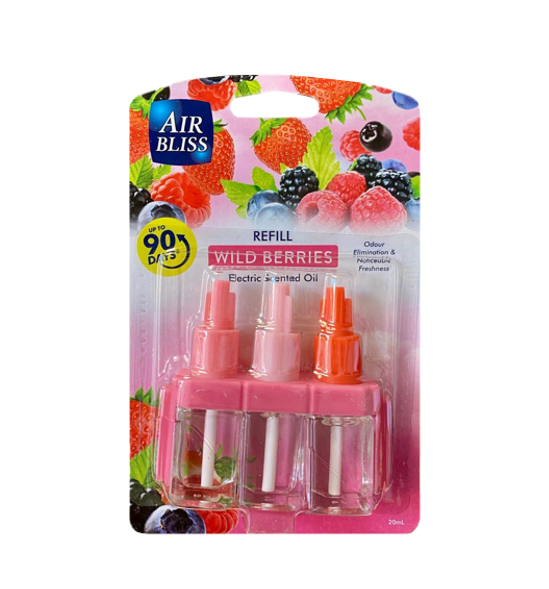 Air Bliss Air Freshener Scented Oil Plug In Refill 20ml Wild Berries A ...