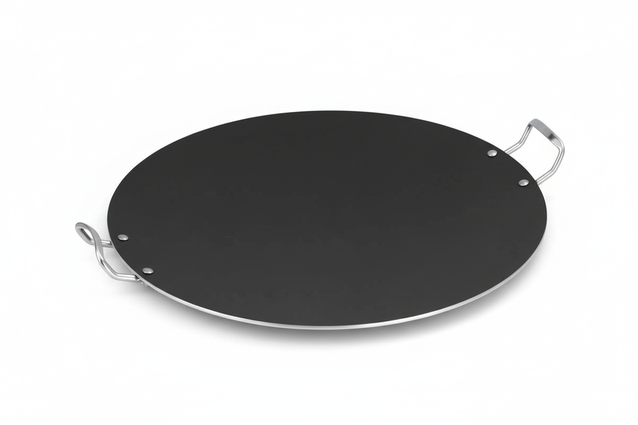 50cm Non Stick Tawa Heavy Duty Extra Large With Double Wire Handles Co ...