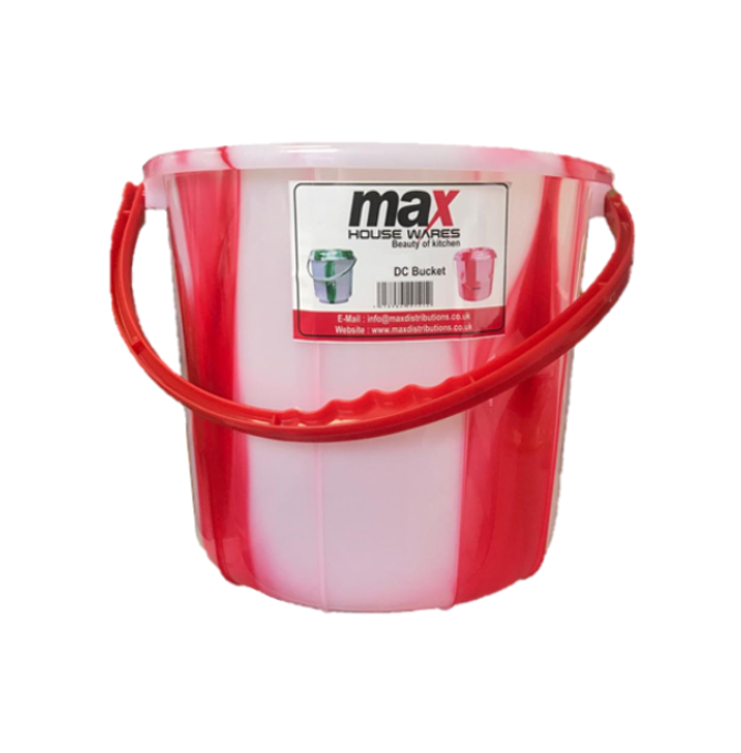 25 Litre Tie Dye Design Plastic Bucket Bin with Lid Assorted Colours M ...