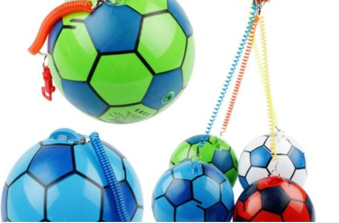 Inflatable Football with Springy String Sports Kids Toy Ball Outdoor A ...
